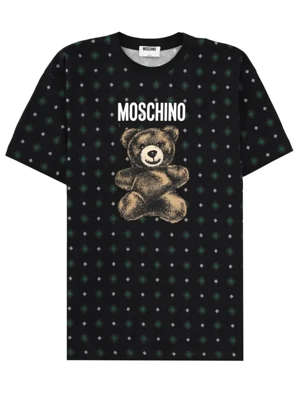 Moschino Graphic Print Cotton T-shirt - Black