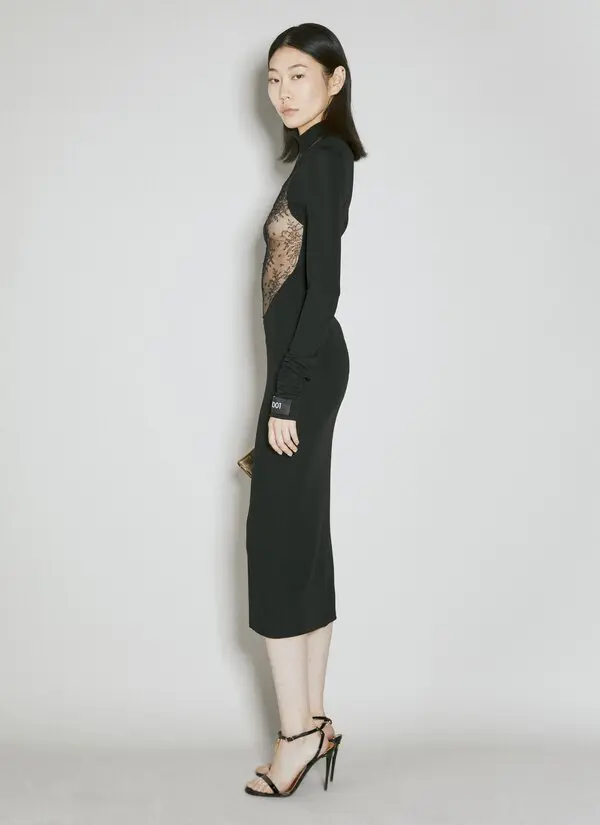 Dolce & Gabbana Chantilly Lace Insert Jersey Dress