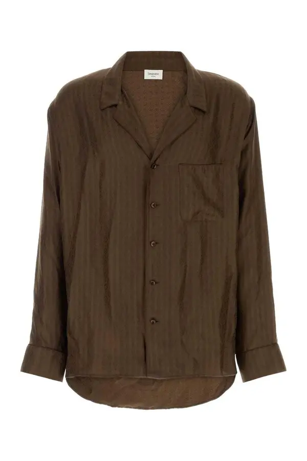 Saint Laurent Silk Shirt - Brown