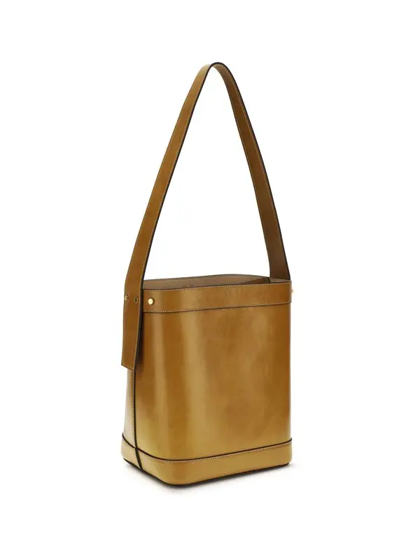 Versace Small Leather Pivot Bucket Bag