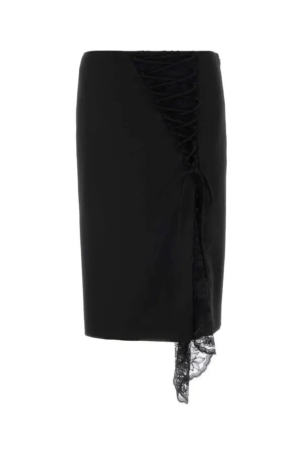 Alexander McQueen Wool Skirt - Black