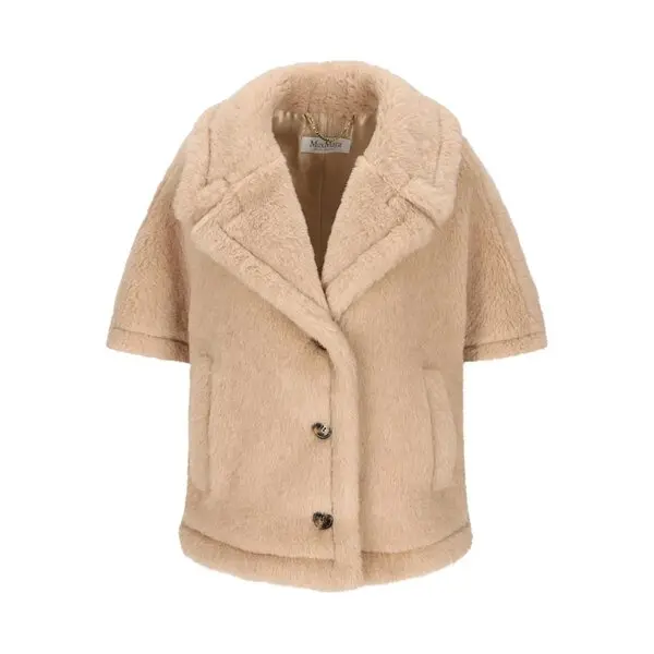 Max Mara Neutrals Jackets Cropped Jackets - Cream