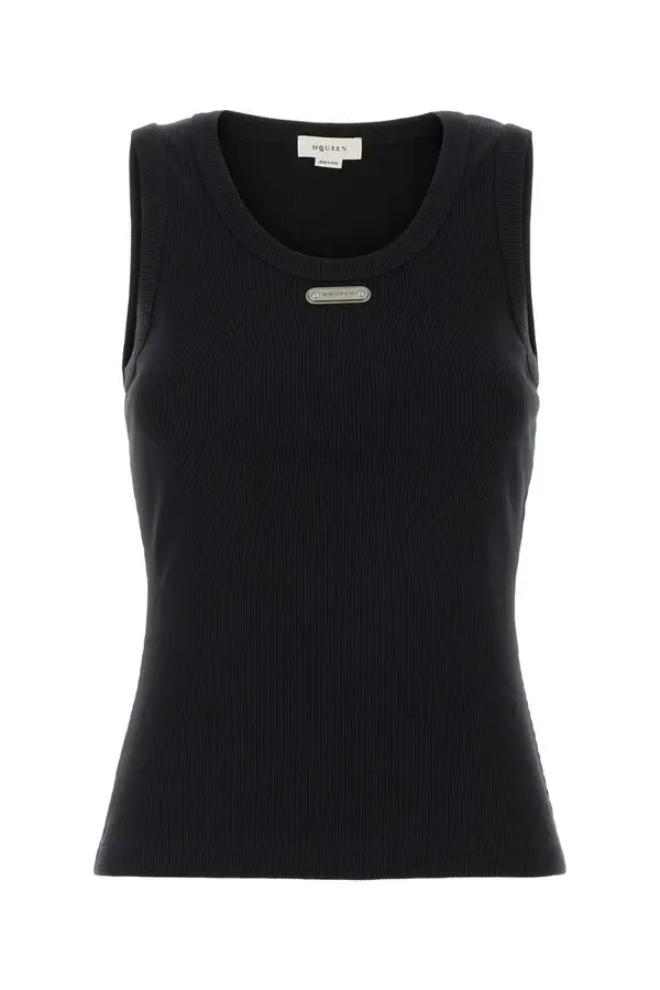 Alexander McQueen Stretch Cotton Tank Top