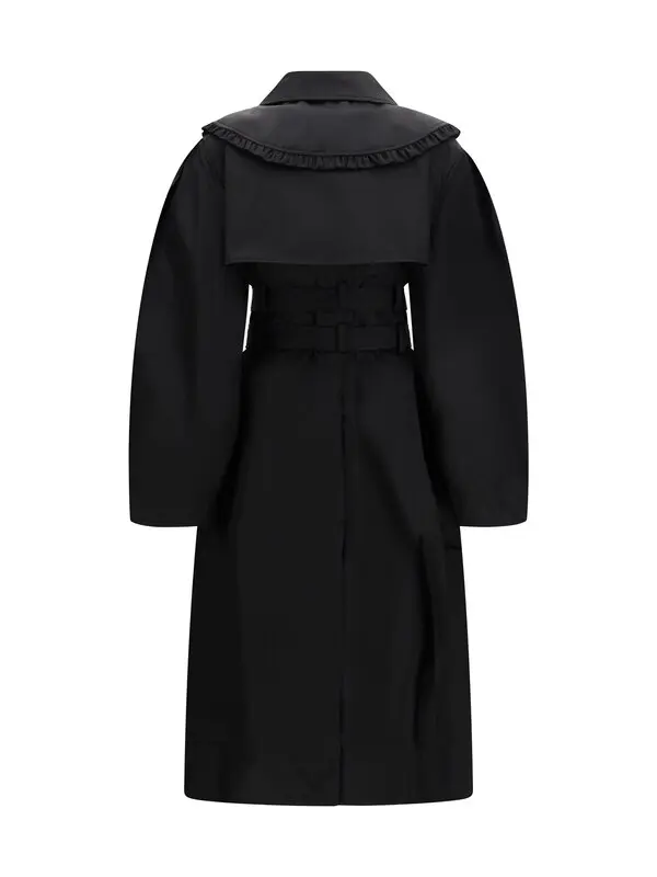 GANNI Belted Double-breasted Coat
