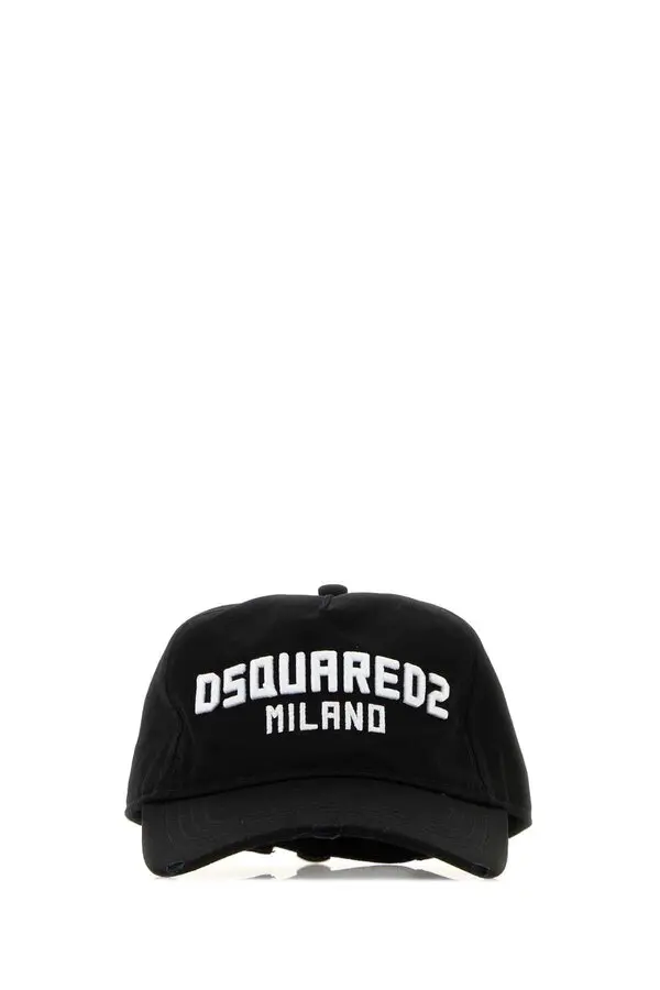 Dsquared2 Cotton Baseball Cap - Black