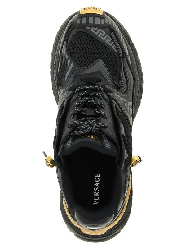 Versace Mesh And Leather Sneakers