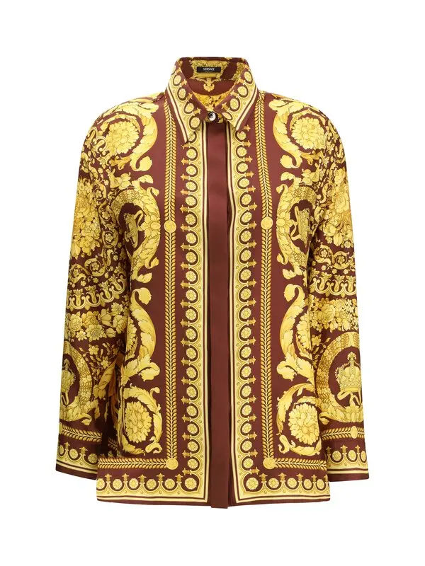 Versace Printed Silk Shirt - Multicolor