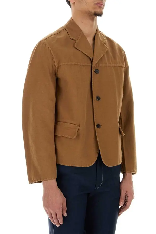 Prada Biscuit Cotton Blazer