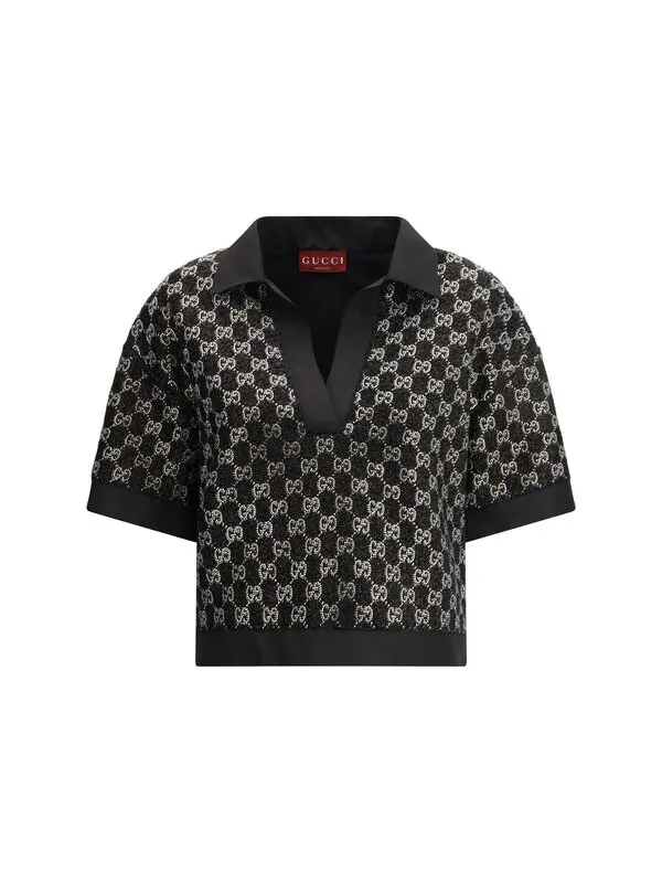 Gucci Wool Lamé Tweed Top