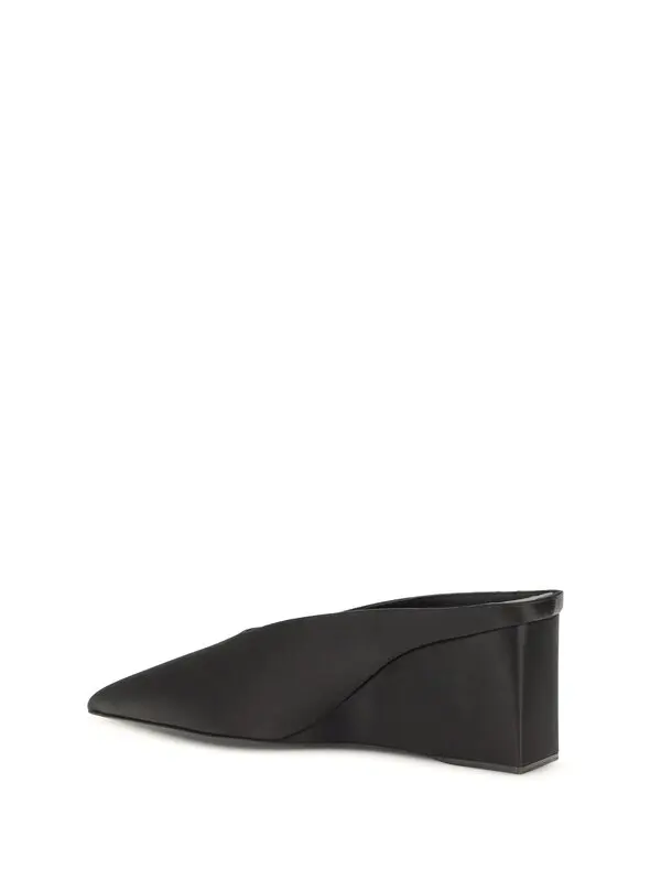 Alaïa Satin Wedge Mules