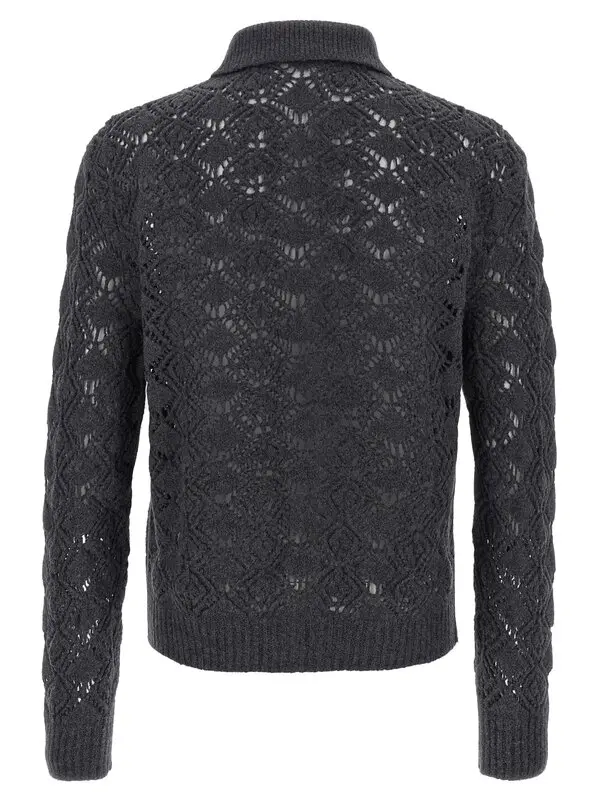JIL SANDER Openwork Wool Cardigan