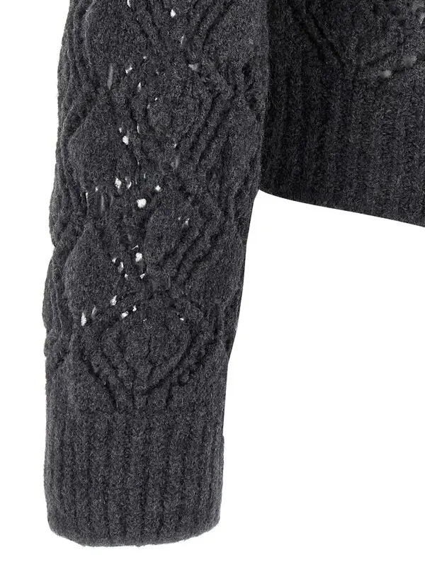 JIL SANDER Openwork Wool Cardigan