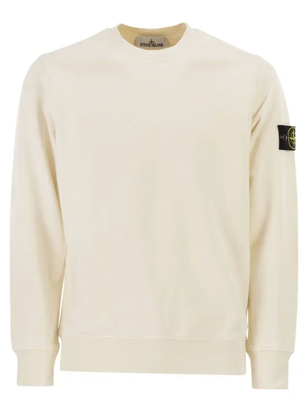 Stone Island Regular Fit Crew Neck Sweatshirt With Raglan Sleeves