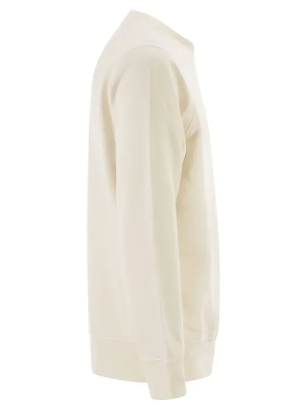 Stone Island Regular Fit Crew Neck Sweatshirt With Raglan Sleeves