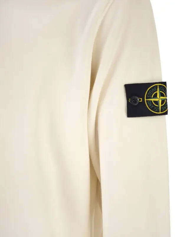 Stone Island Regular Fit Crew Neck Sweatshirt With Raglan Sleeves