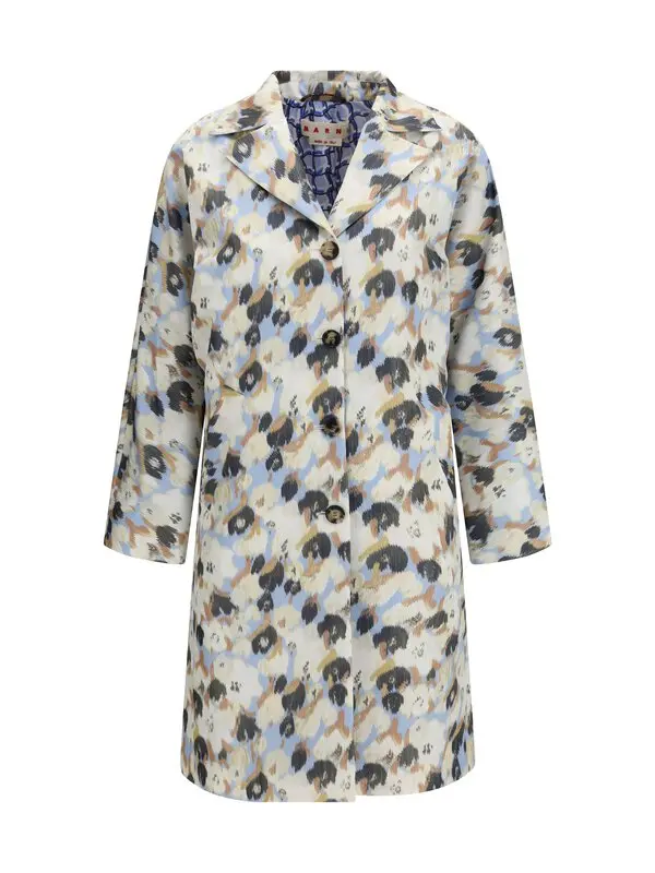 Marni Printed Button Parka Coat - Multicolor