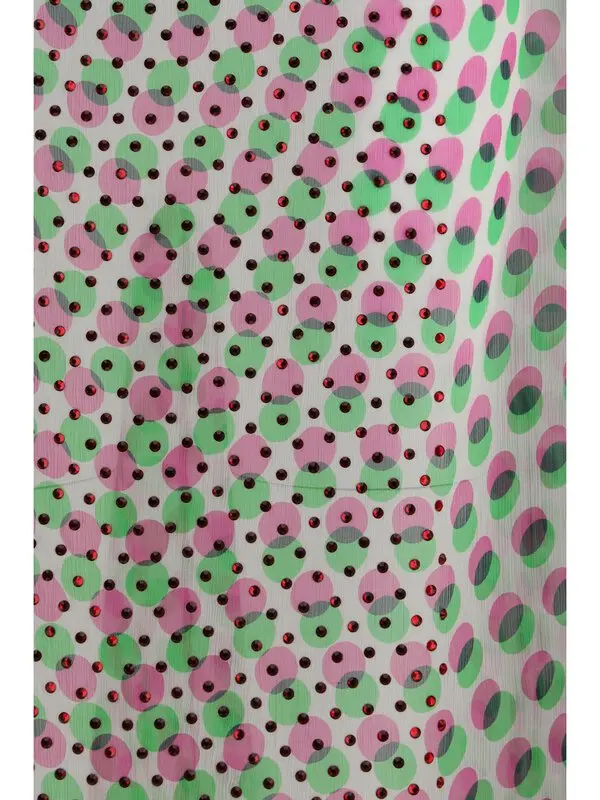 Dries Van Noten Polka-dot Cape Dress