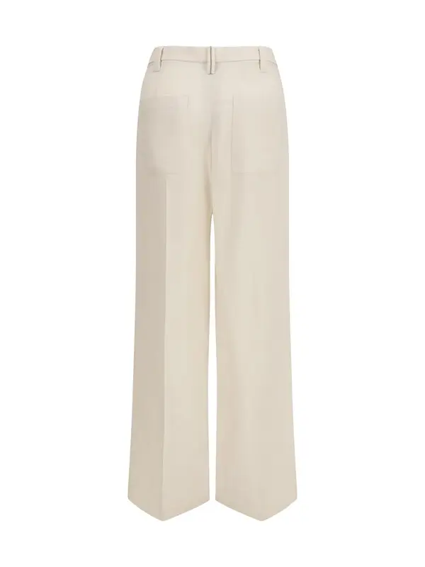 Brunello Cucinelli Wide Pants In Fluid Twill