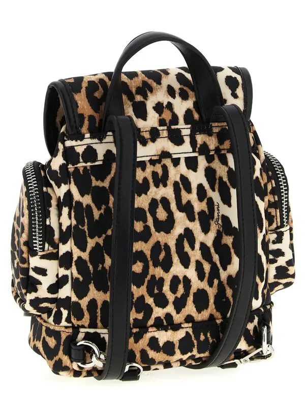 GANNI Animalier Bucky Backpack - Brown