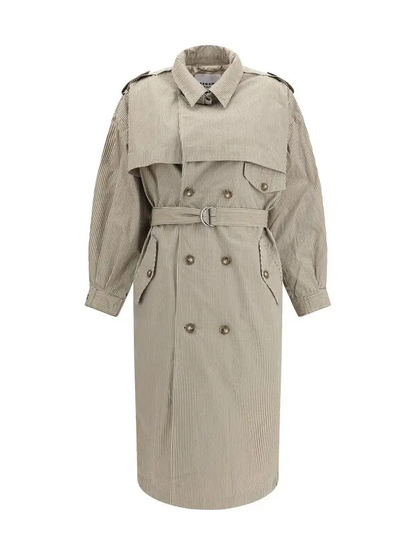 Isabel Marant Étoile Marant Chilma Striped Coat - Green