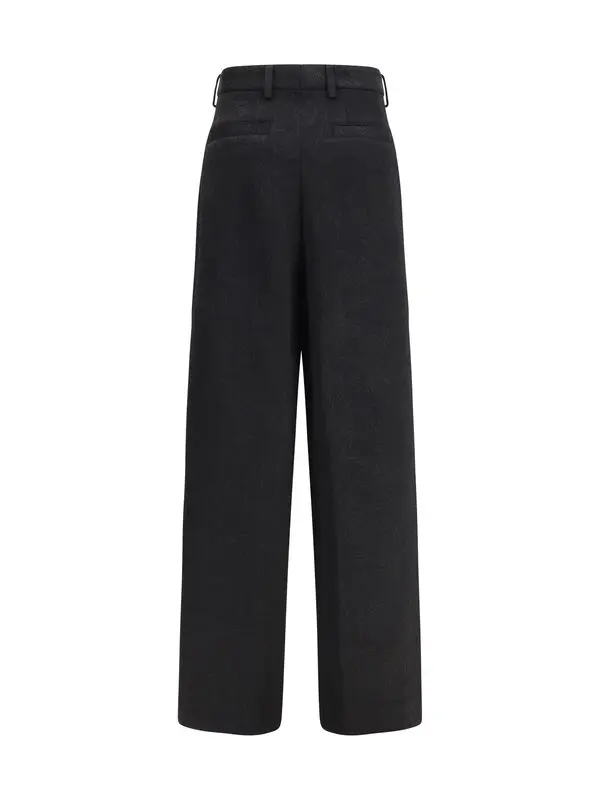 Dries Van Noten Wide-leg Pants With All-over Jacquard Pattern