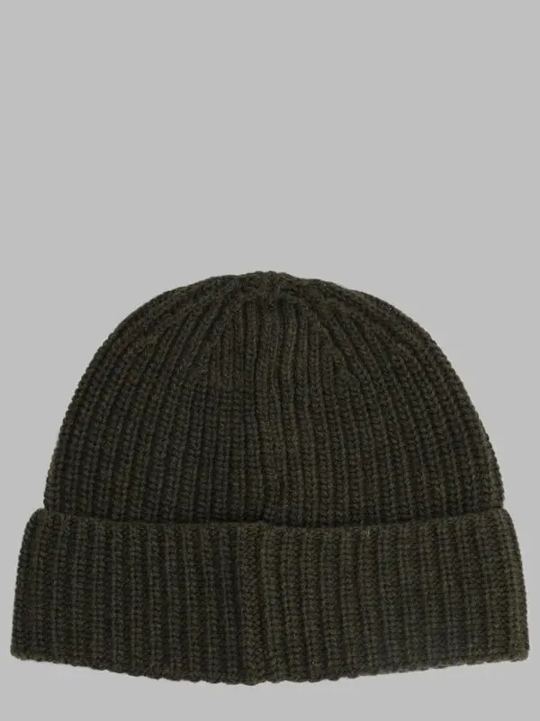 Stone Island Virgin Wool Ribbed Beanie - Multicolor