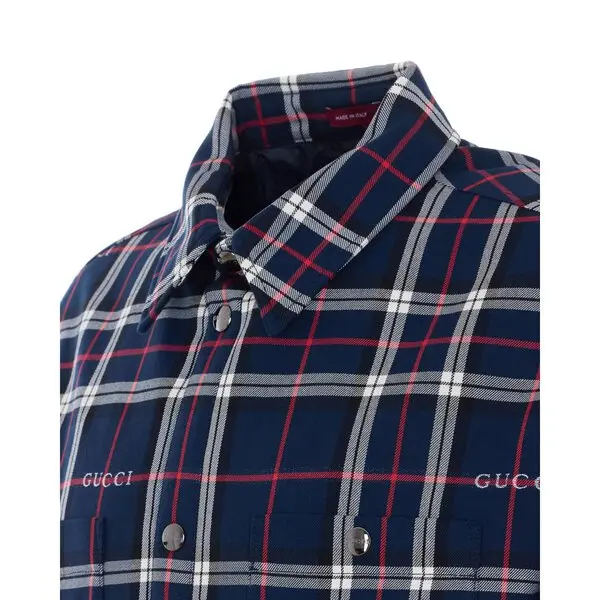 Gucci Logo Tartan Padded Jacket