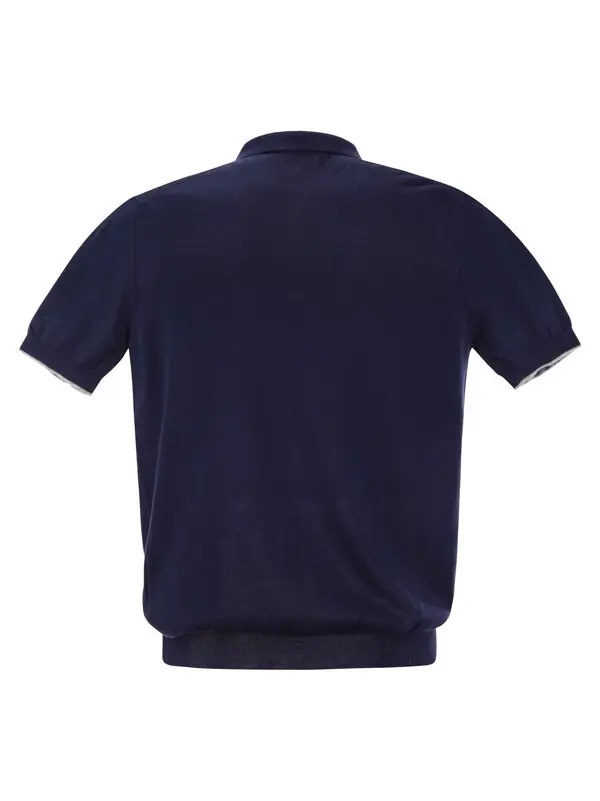 FAY Cotton Buttonless Polo Shirt