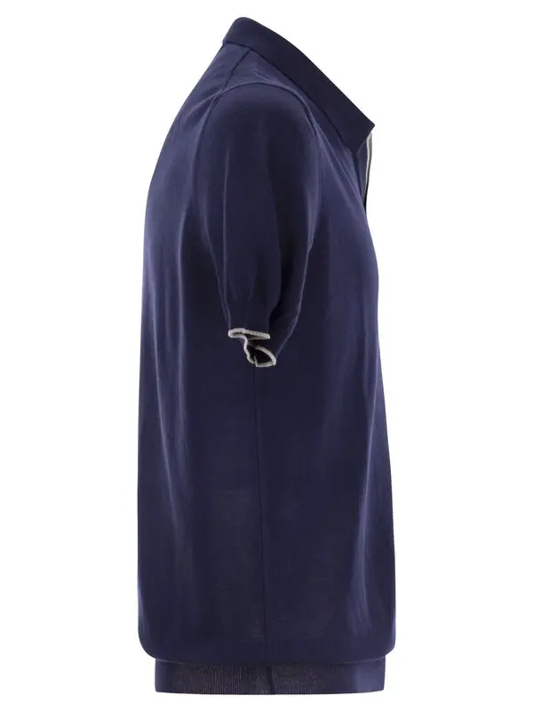 FAY Cotton Buttonless Polo Shirt