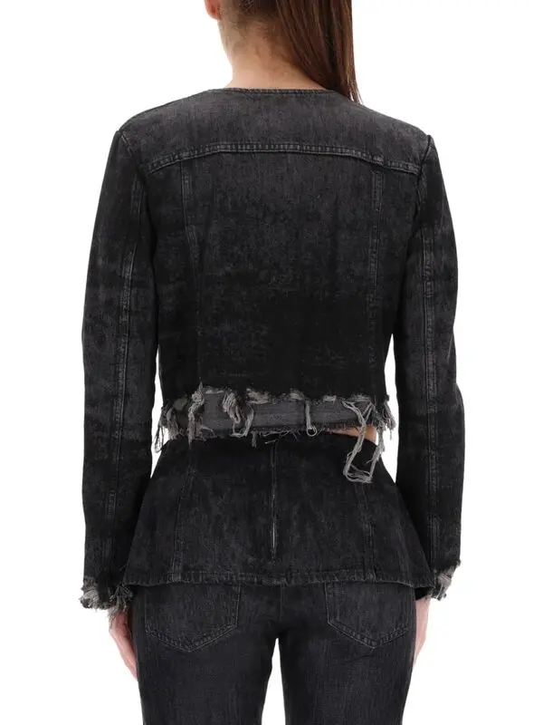 DIESEL® Cropped Hemp-blend Jacket - Black