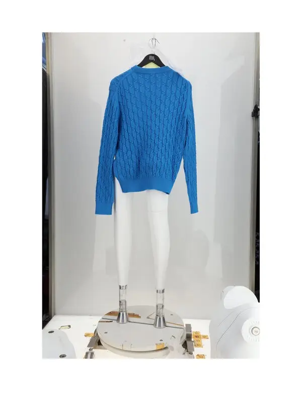 Dior Intrecciato Cotton Pullover - Blue