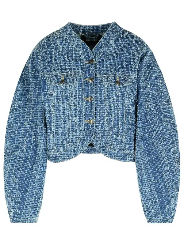 ROTATE BY BIRGER CHRISTENSEN Cotton Short Jacket - Blue
