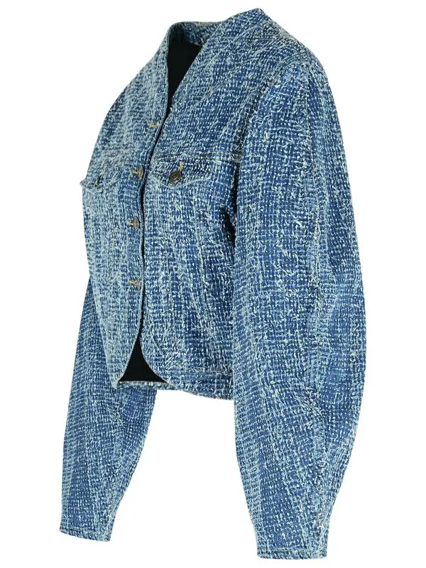 ROTATE BY BIRGER CHRISTENSEN Cotton Short Jacket - Blue