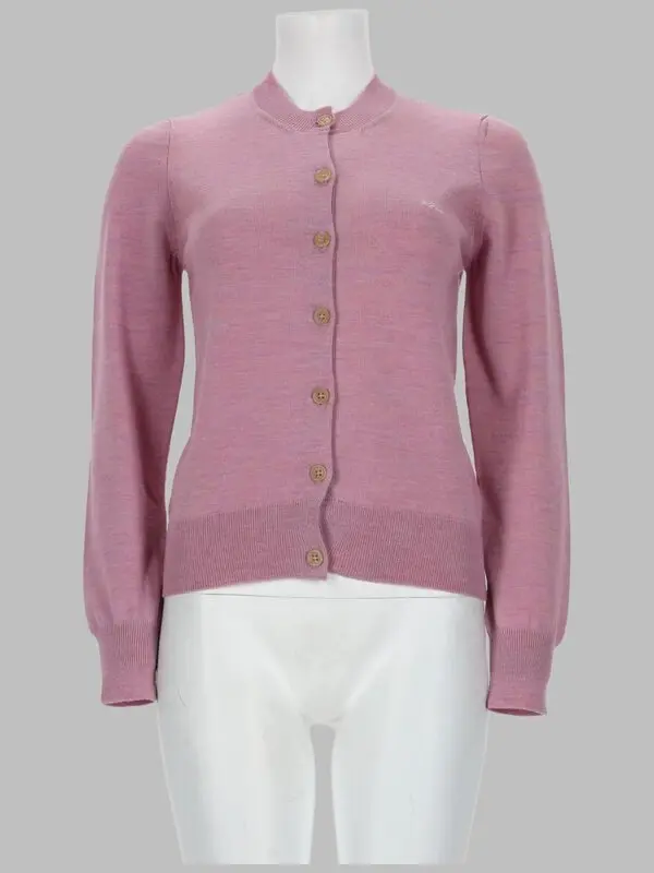 A.p.c. Virgin Wool Fine Knit Cardigan - Pink