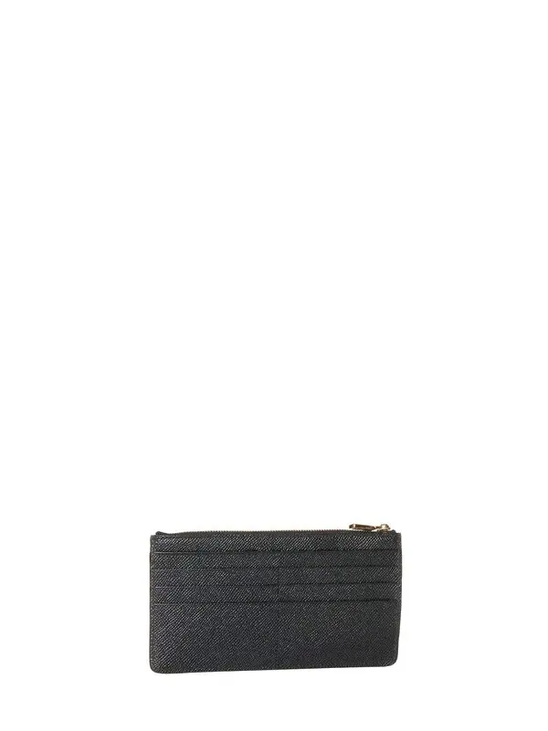 Dolce & Gabbana Large Black Dauphine Leather Card Case - Multicolor