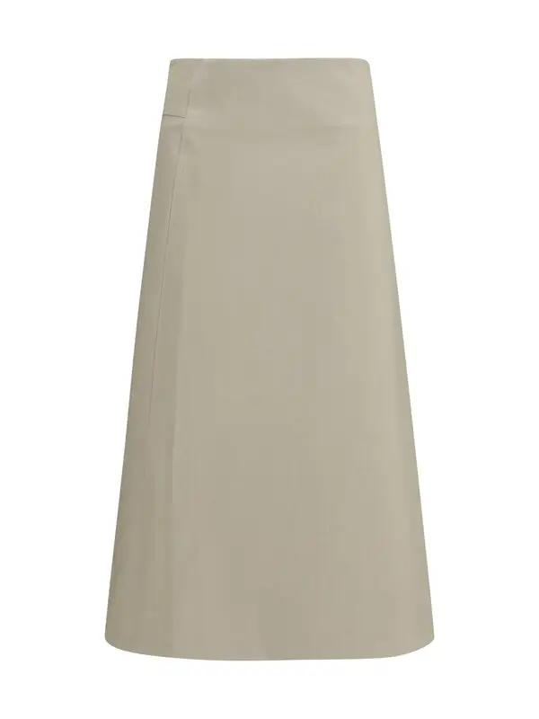 RIER Bonded Cotton Skirt - Green