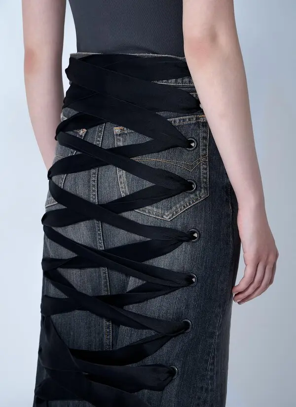 Balenciaga Lace-up Skirt