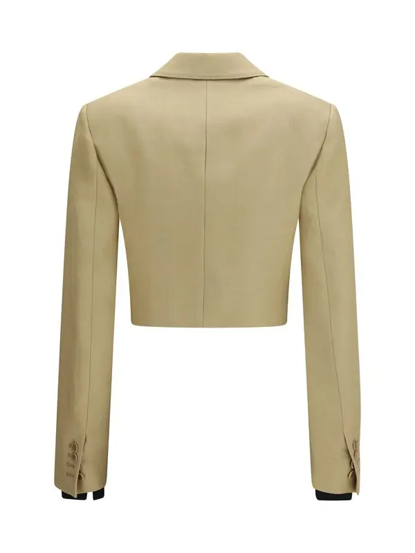 Max Mara Linen Cropped Jacket - Cream