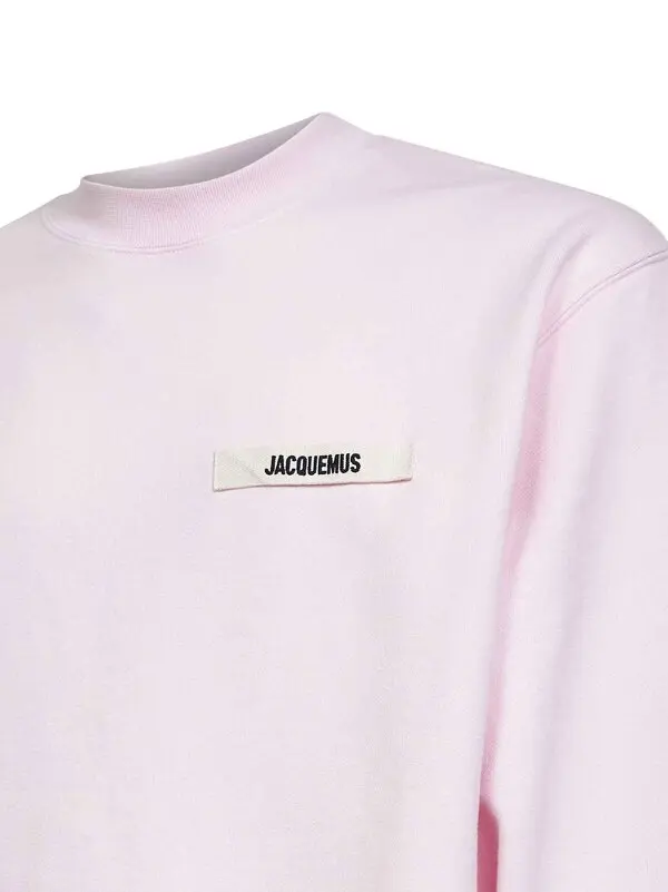 Jacquemus Pink Organic Cotton Fleece The Gros Grain Sweatshirt - Multicolor