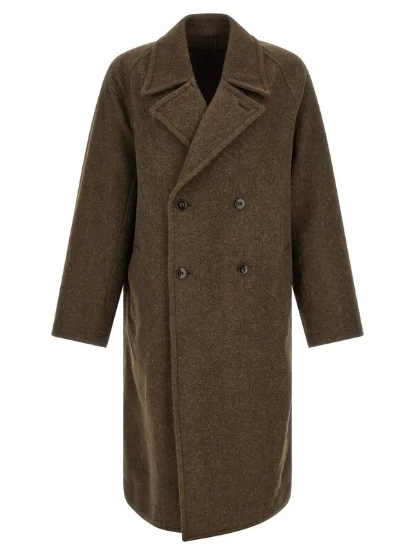 LEMAIRE Soft Double-breasted Coat - Brown