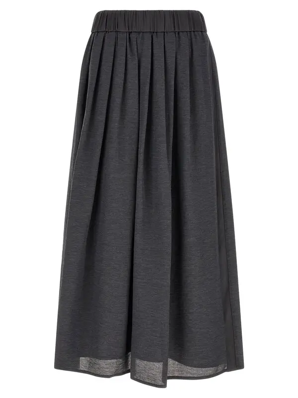 Peserico Skirt With Elastic - Gray