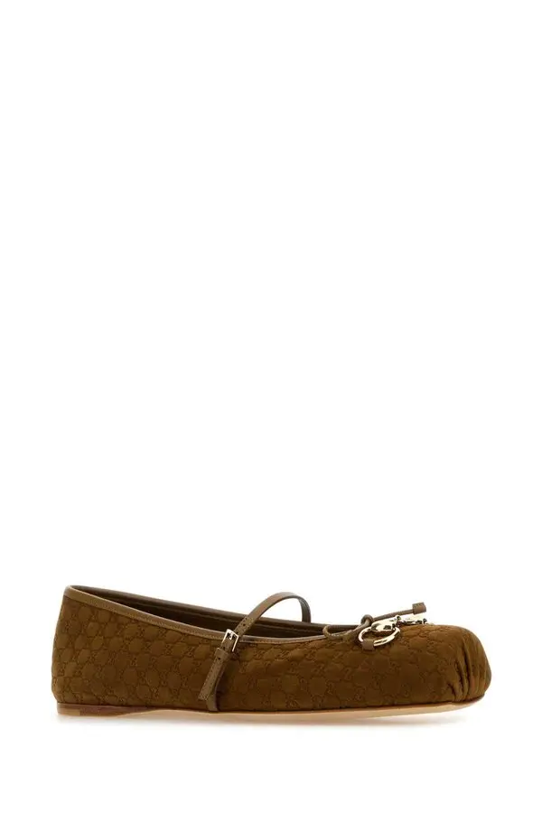 Gucci Biscuit Suede Ballerinas