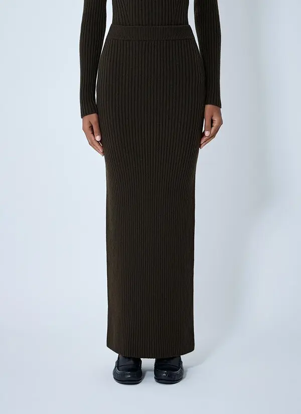 Max Mara Knit Midi Skirt - Green