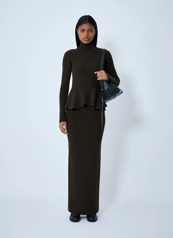 Max Mara Knit Midi Skirt - Green
