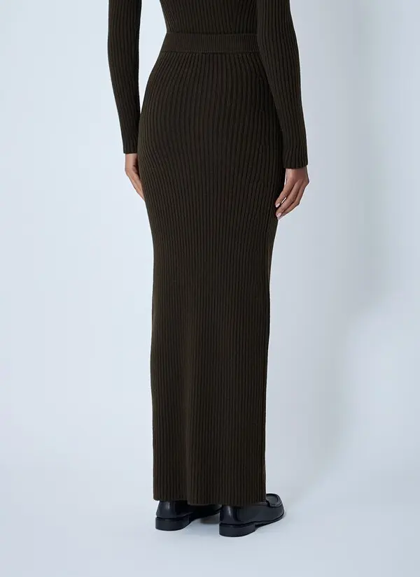 Max Mara Knit Midi Skirt - Green