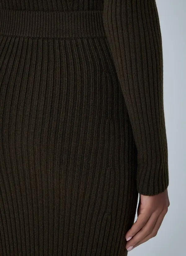 Max Mara Knit Midi Skirt - Green