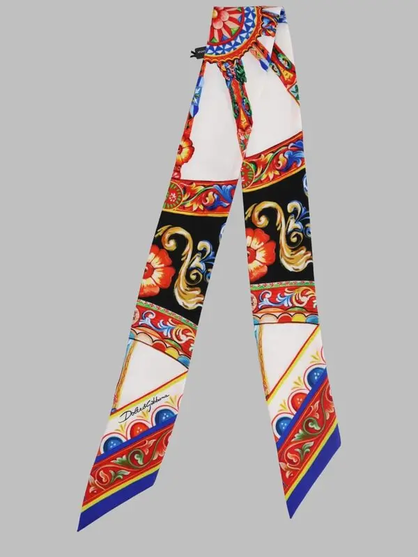 Dolce & Gabbana Silk Twill Bandeau Scarf - Multicolor