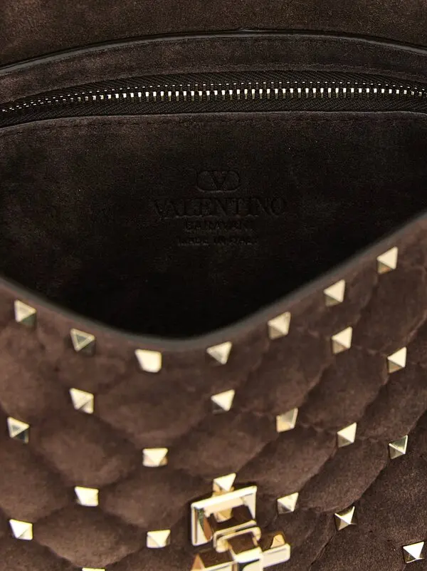 Valentino Garavani Rockstud Spike Crossbody Bag - Brown