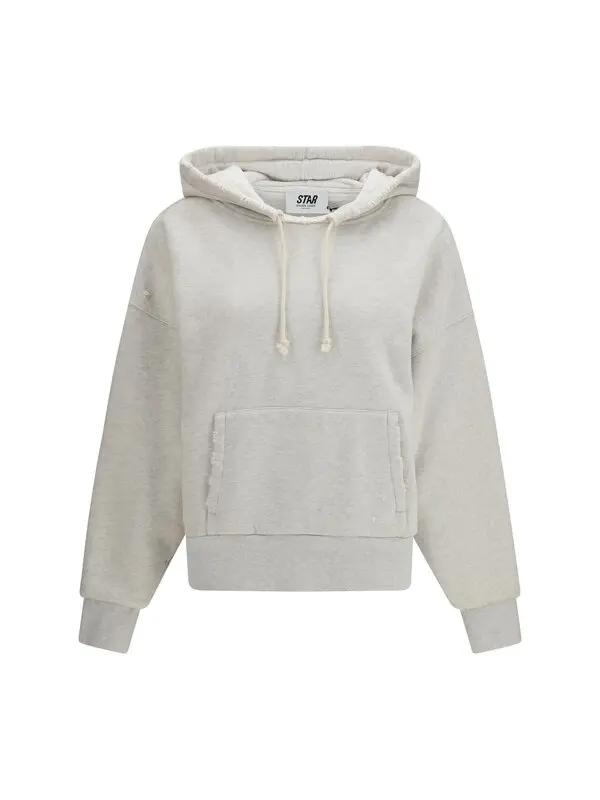 GOLDEN GOOSE Star Hooded Sweatshirt - Gray