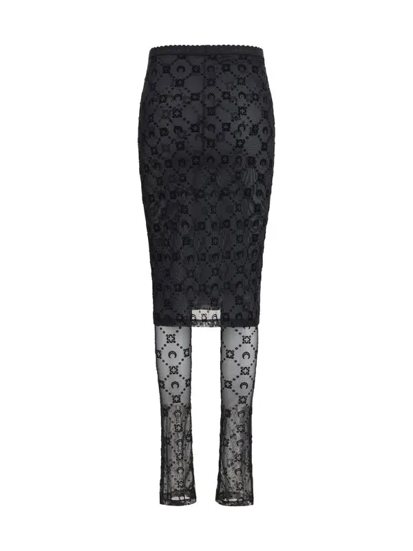 MARINE SERRE Moonogram Mesh Pant-skirt